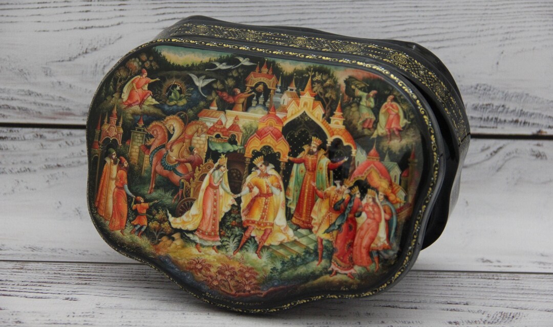 Top Quality ! Unique Ukrainian Lacquer Box, Palekh Ukrainian Art ...