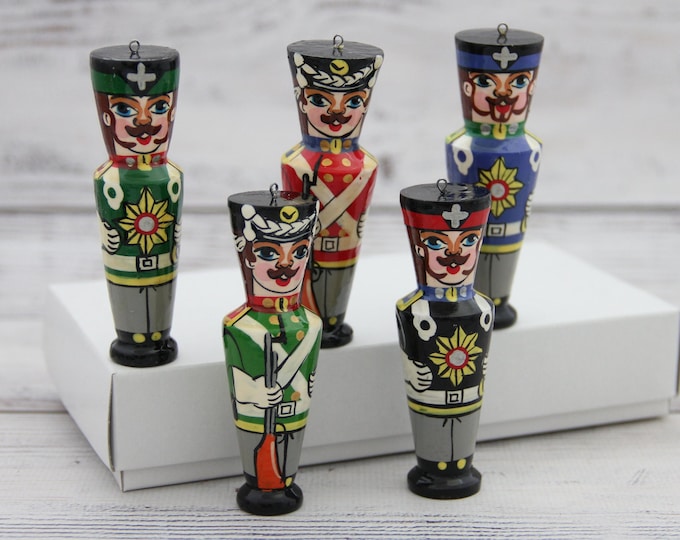 Made in Ukraine Wooden Christmas Tree Ornaments Hand Painted - Etsy