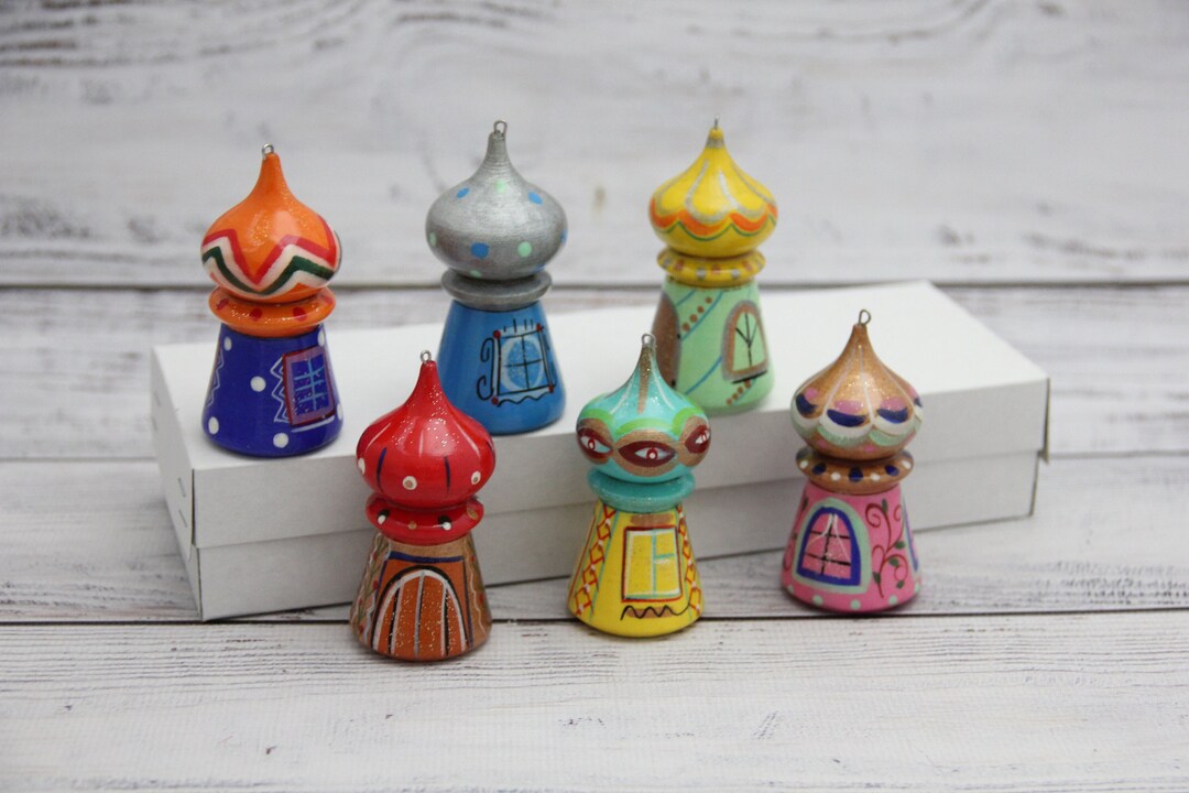 MADE in UKRAINE Wooden Christmas Tree Ornaments Hand Painted Ukrainian ...