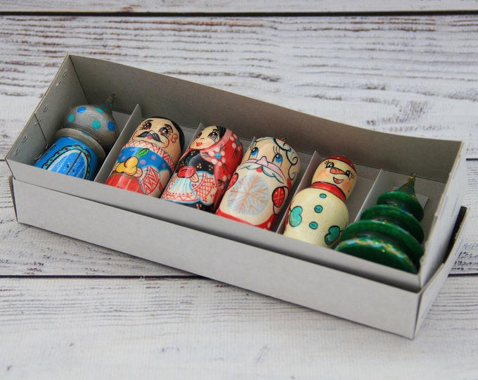 Ukrainian Wooden Christmas Tree Ornaments, Hand Painted, Home Decor ...