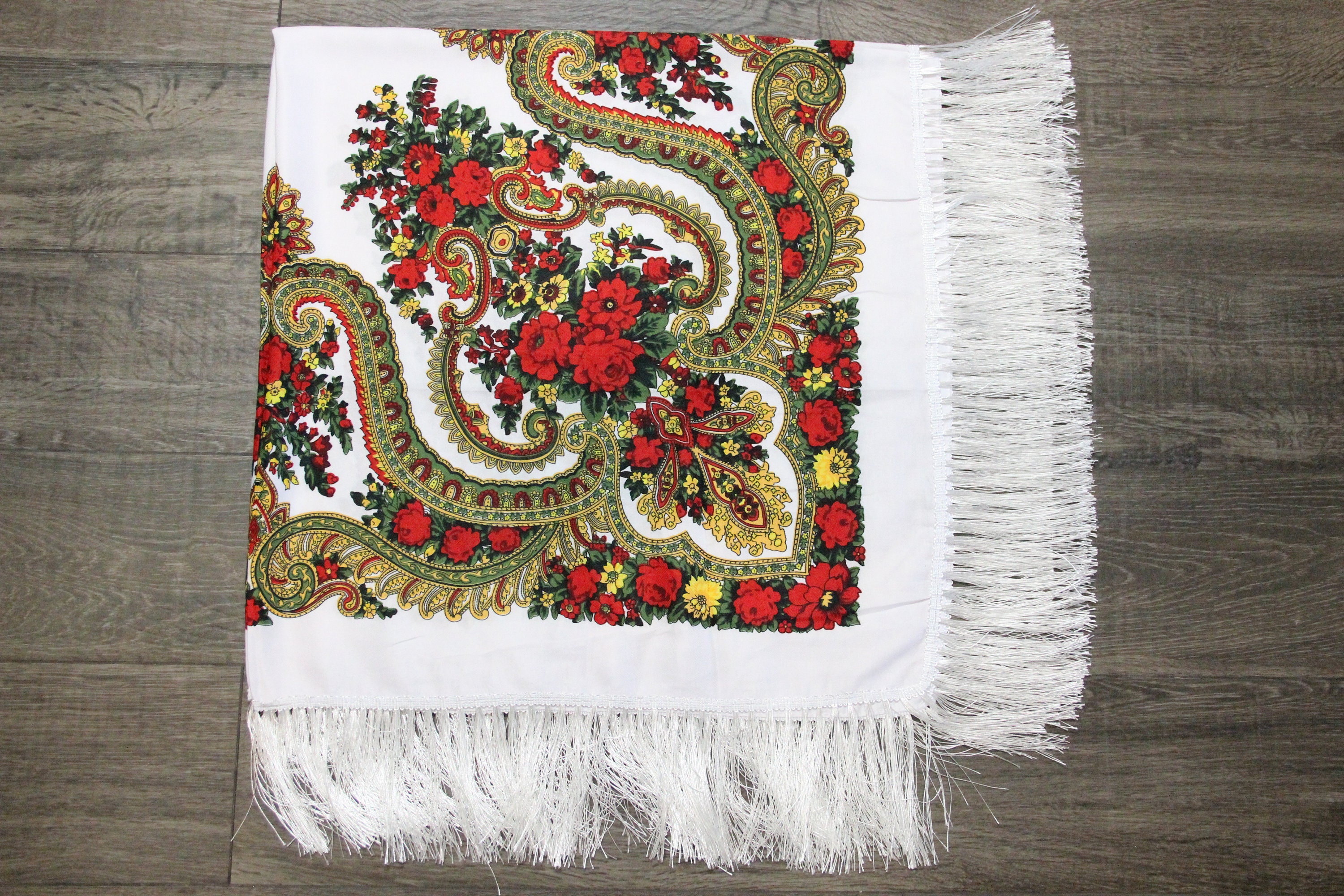 MADE IN UKRAINE Wool Scarf Slavic Babushka Floral Scarf Modern - Etsy UK
