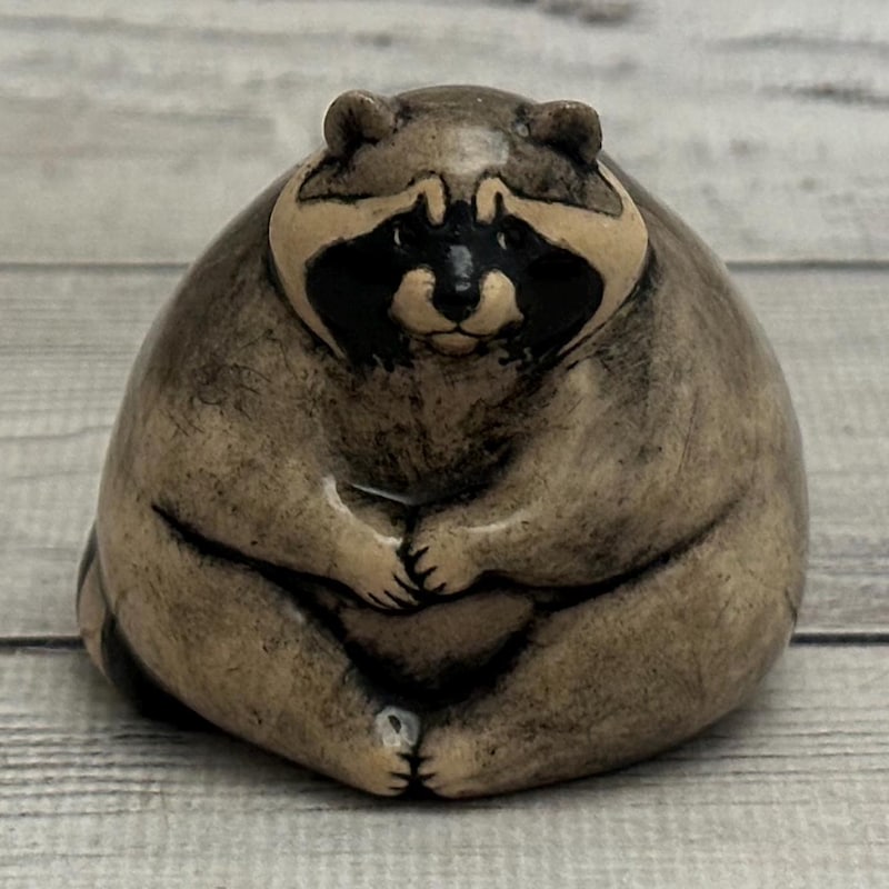 Ceramic Raccoon Figurines - Etsy