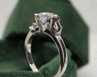 Penguin Engagement Ring, 2.00 Ct Round Cut Diamond Penguin Rings ...