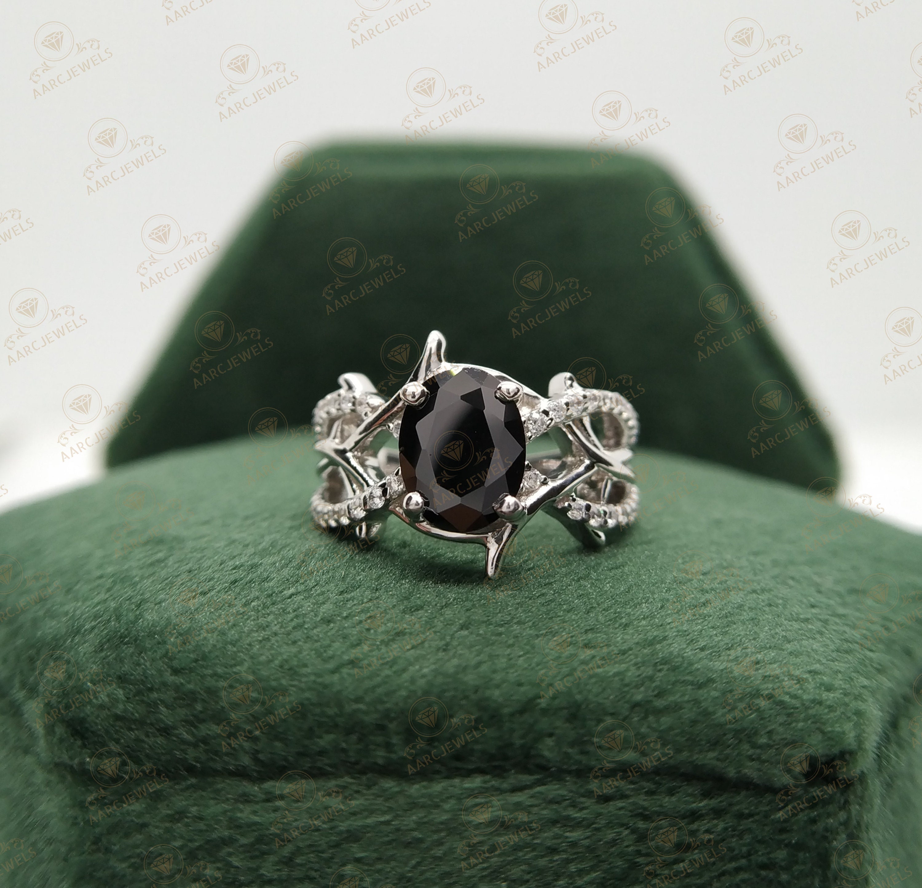 Maleficent Ring Enchanted Disney Villains Ring 2 CT Black - Etsy