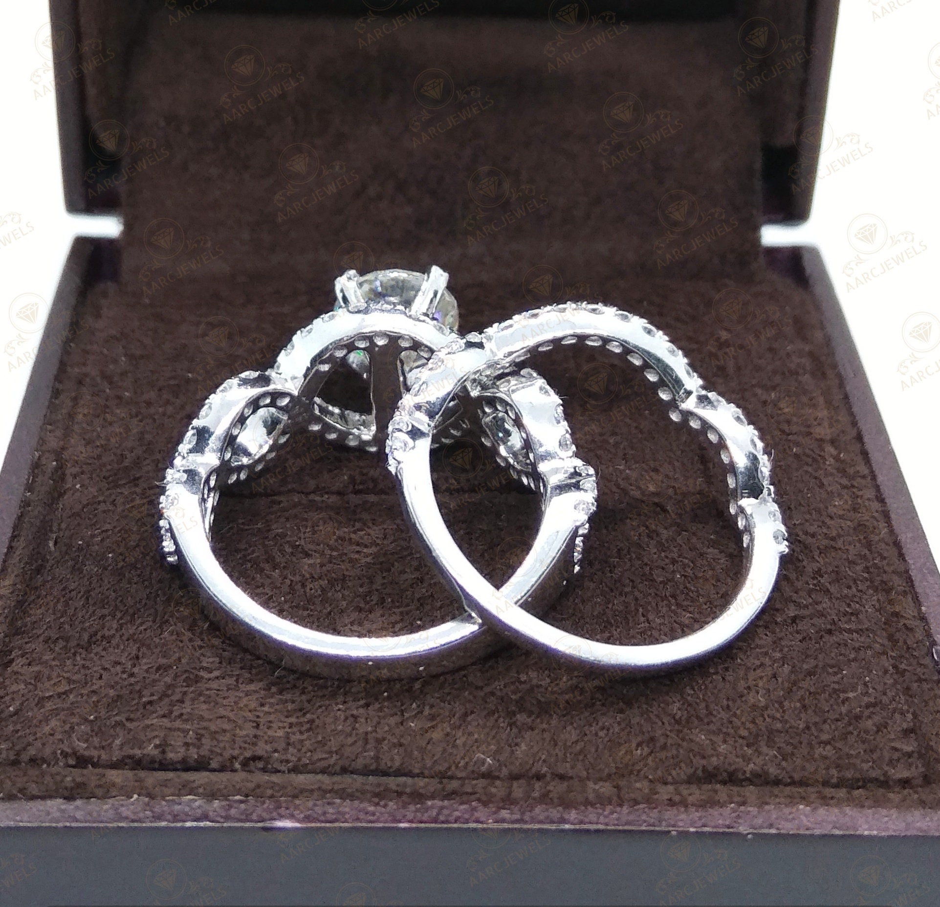 Dazzling Wedding Ring Set 2.24 Ct Round Cut Cz Diamond | Etsy