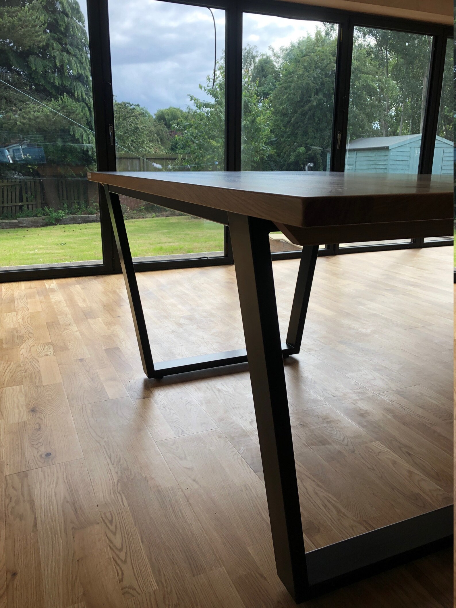 Oak Dining Table steel Frame Custom - Etsy