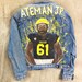 Football Jean Jacket - Etsy