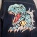 Hand Painted Denim Jacket Dinosaur - Etsy