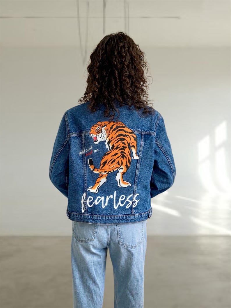 Personalized Gift, Custom Jean Jacket, Personalized Jean Jacket, Hand ...