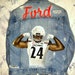 Football Jean Jacket Painted - Etsy