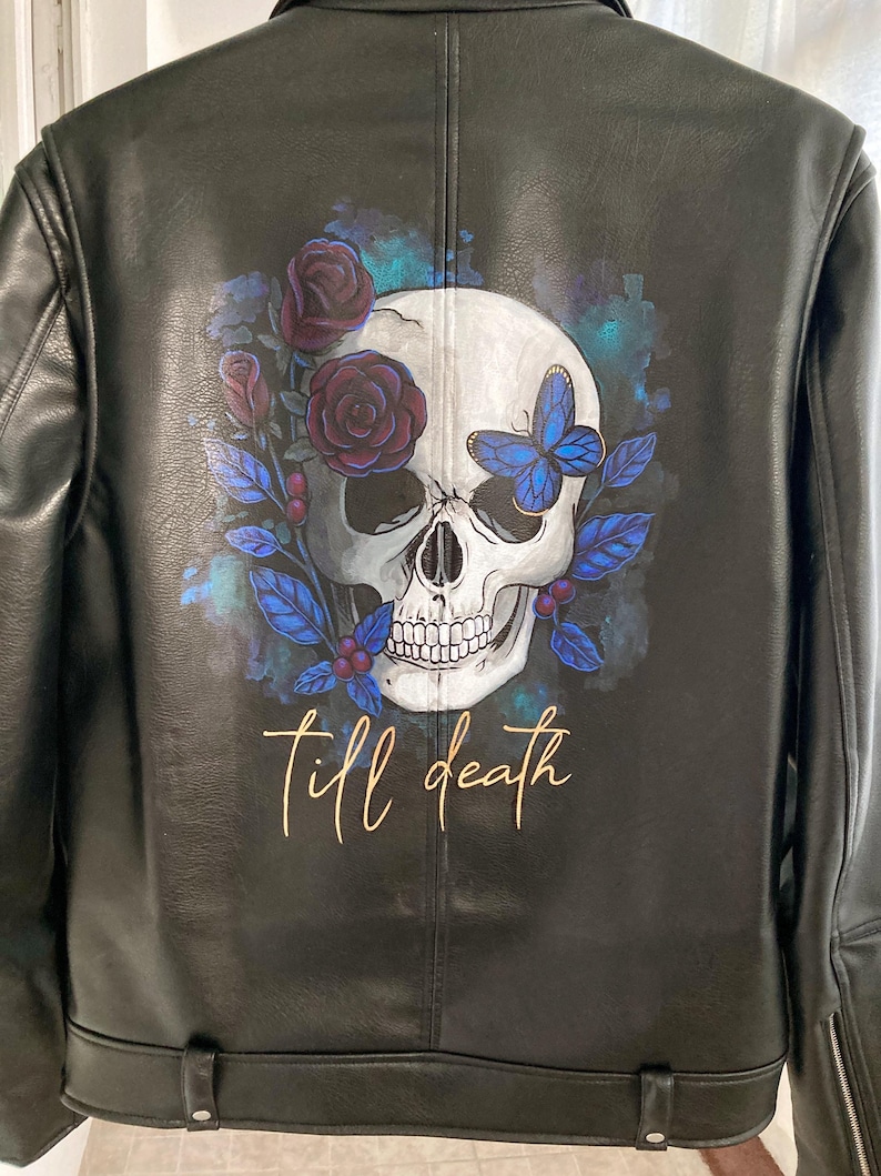 Painted Leather Jacket, Custom Leather Jacket, Custom Mens Leather ...