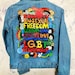Hand Painted Jean Jacket Lgbt, Pride - Etsy