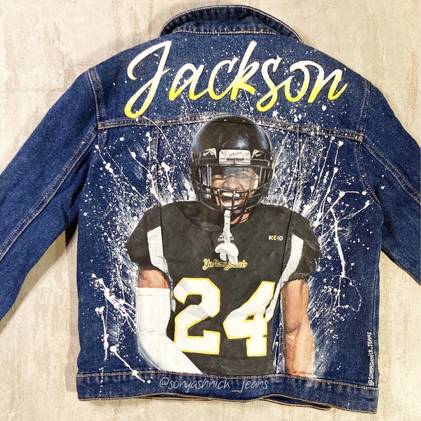 Painted Jean Jacket - Etsy