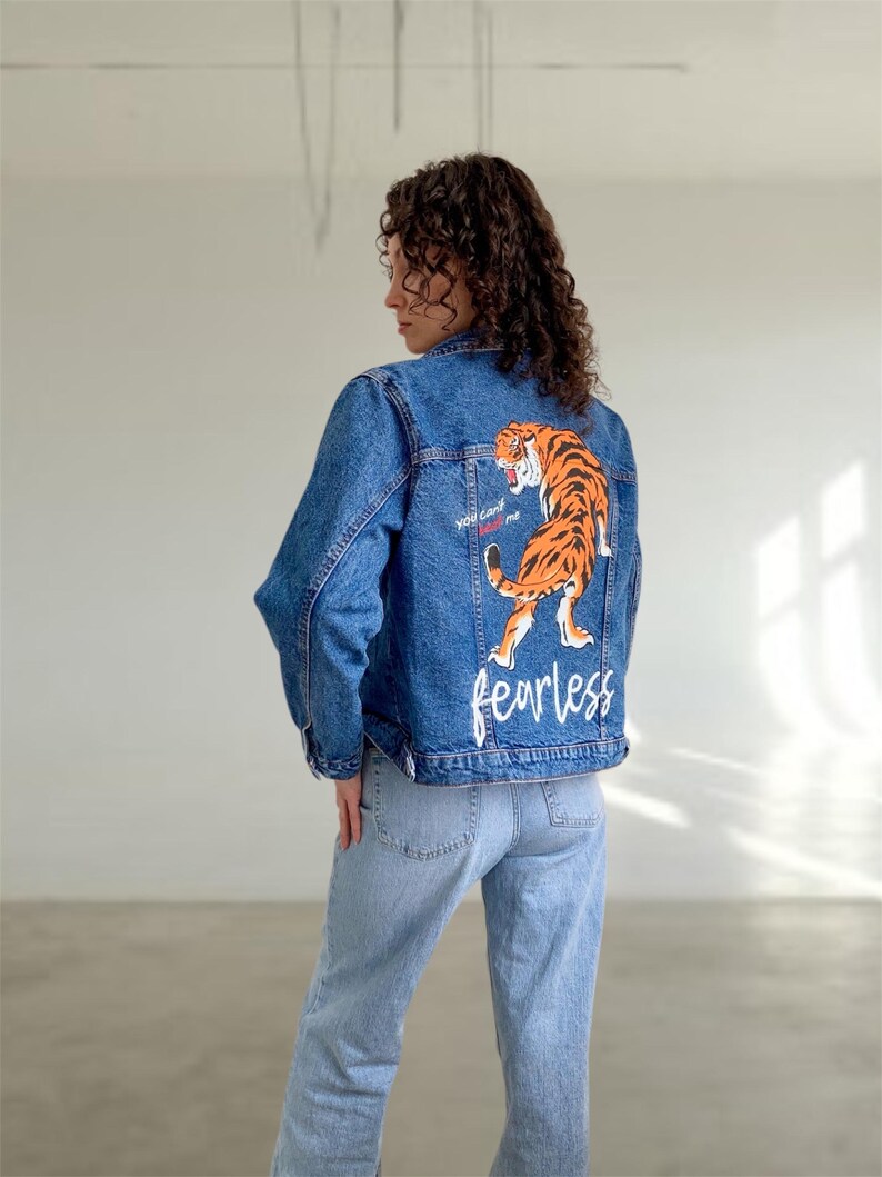 Personalized Gift, Custom Jean Jacket, Personalized Jean Jacket, Hand ...