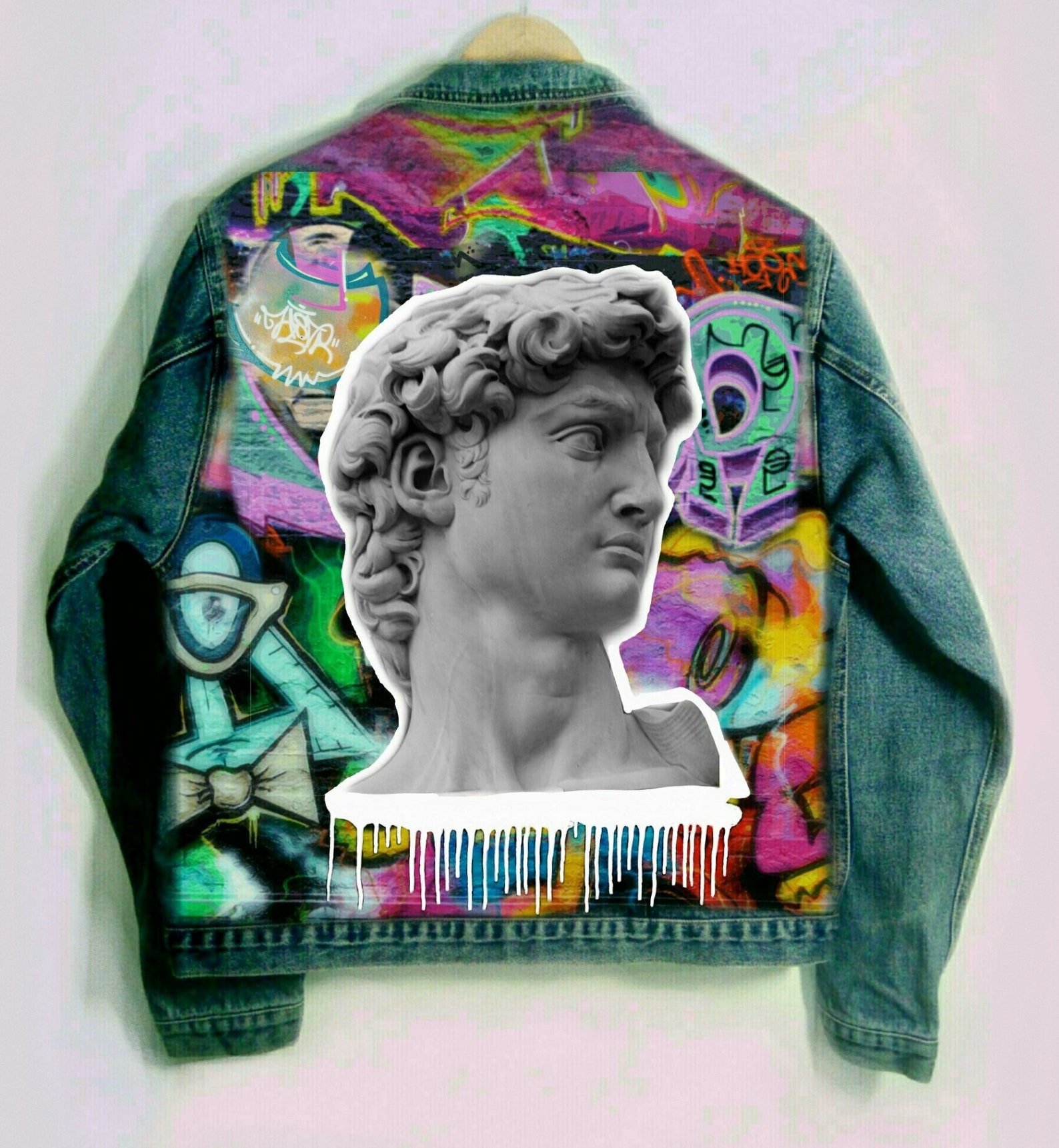 Hand painted denim jacket | Etsy