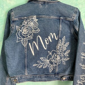 Wedding Jean Jacket, Mother of the Bride, Mother of Bride Gift, Mother ...