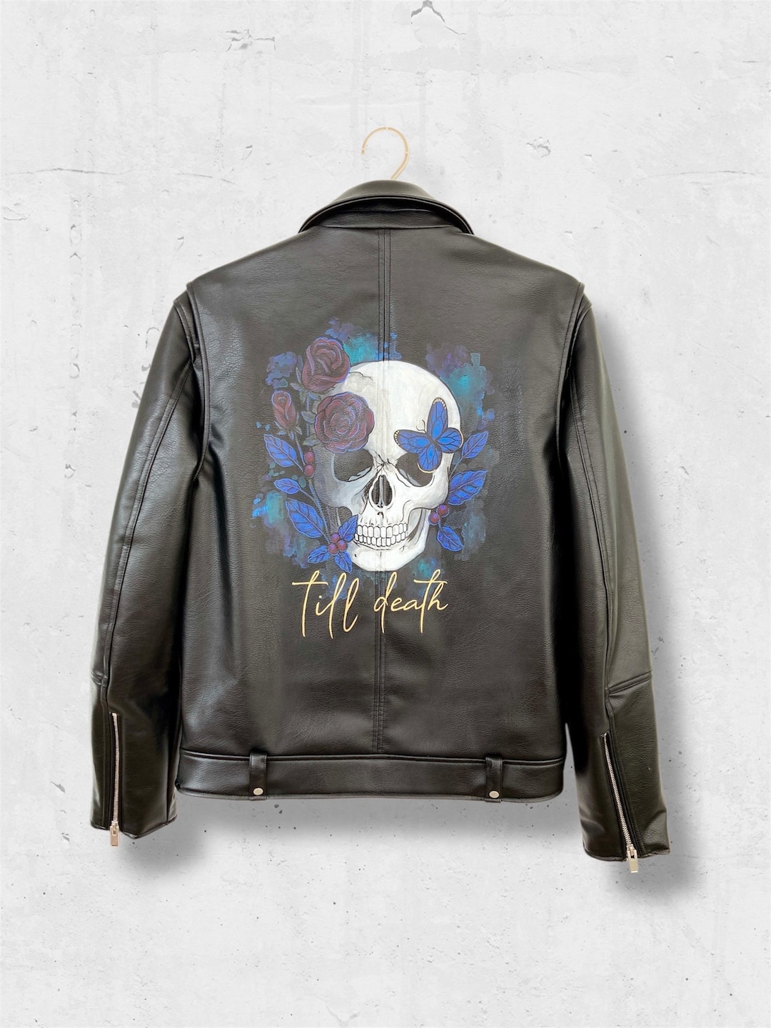 Painted Leather Jacket, Custom Leather Jacket, Custom Mens Leather ...