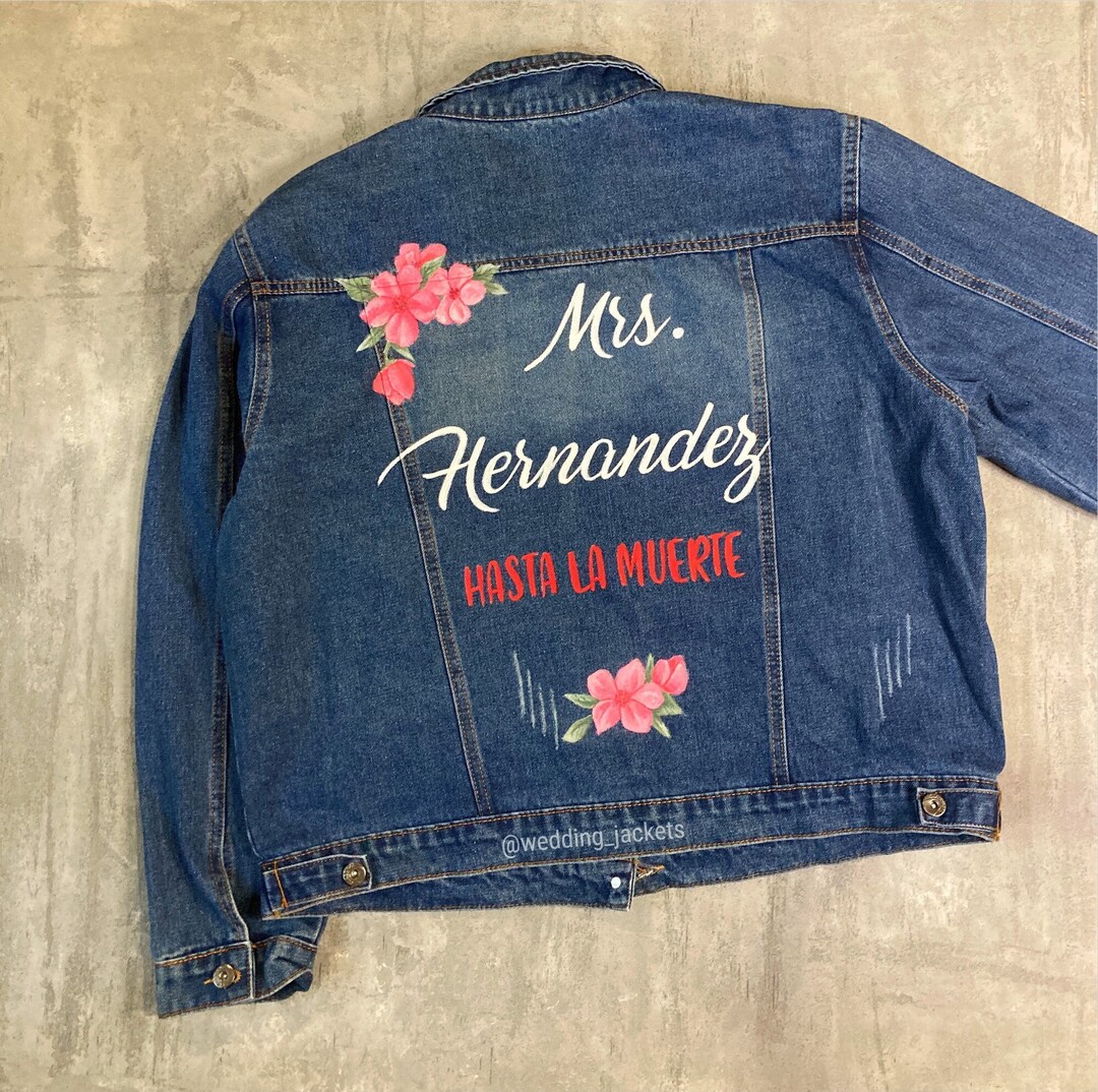 Wedding Denim Jacket, Mrs Denim Jacket, Bride Jean Jacket, Wedding Jean ...