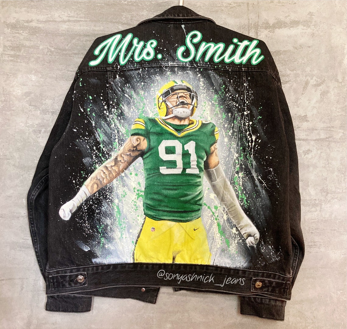 Football Jacket for Women, Football Girlfriend Custom Denim Jacket ...