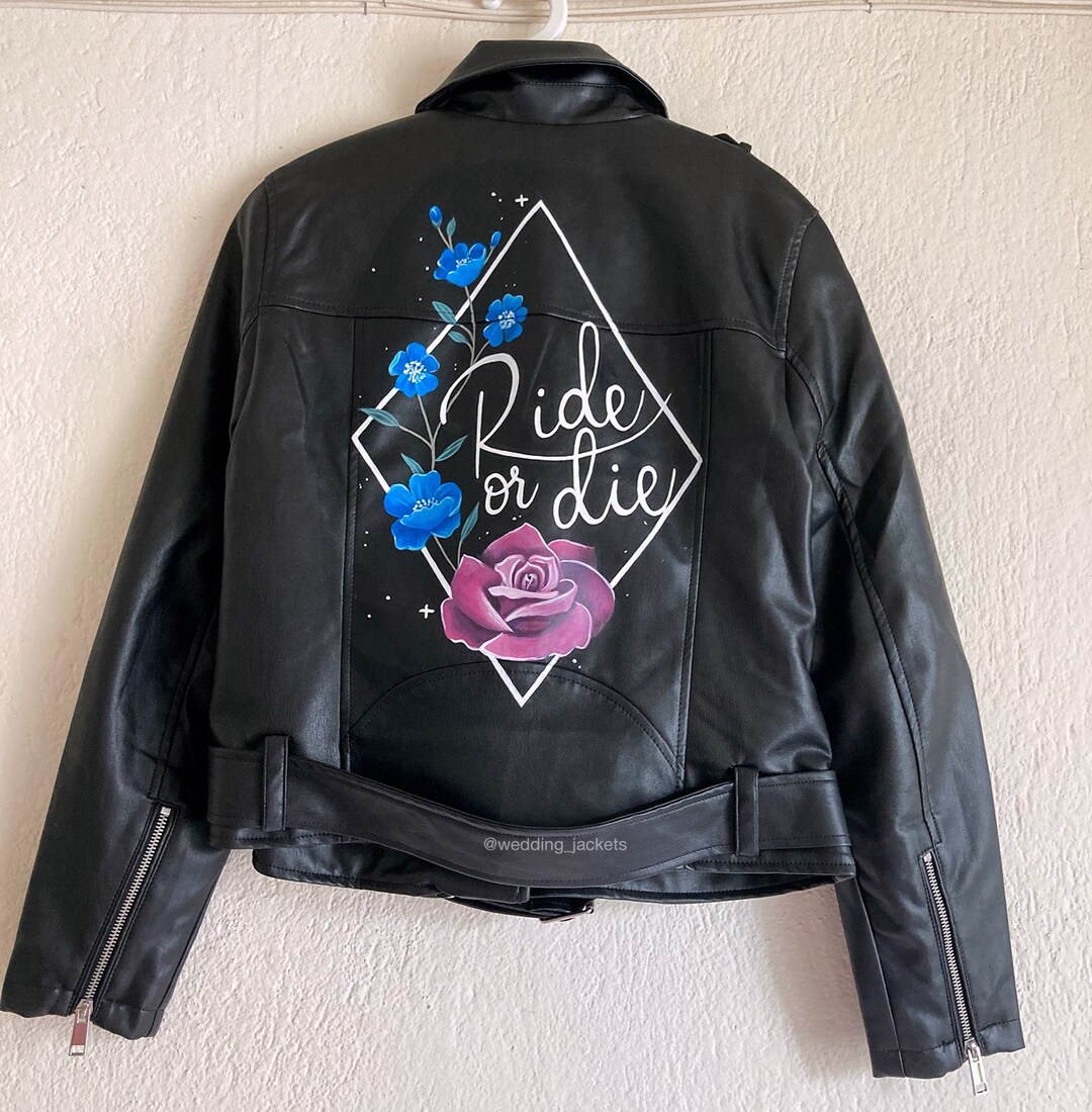 Bride Leather Jacket Ride or Die Jacket Wedding Leather - Etsy