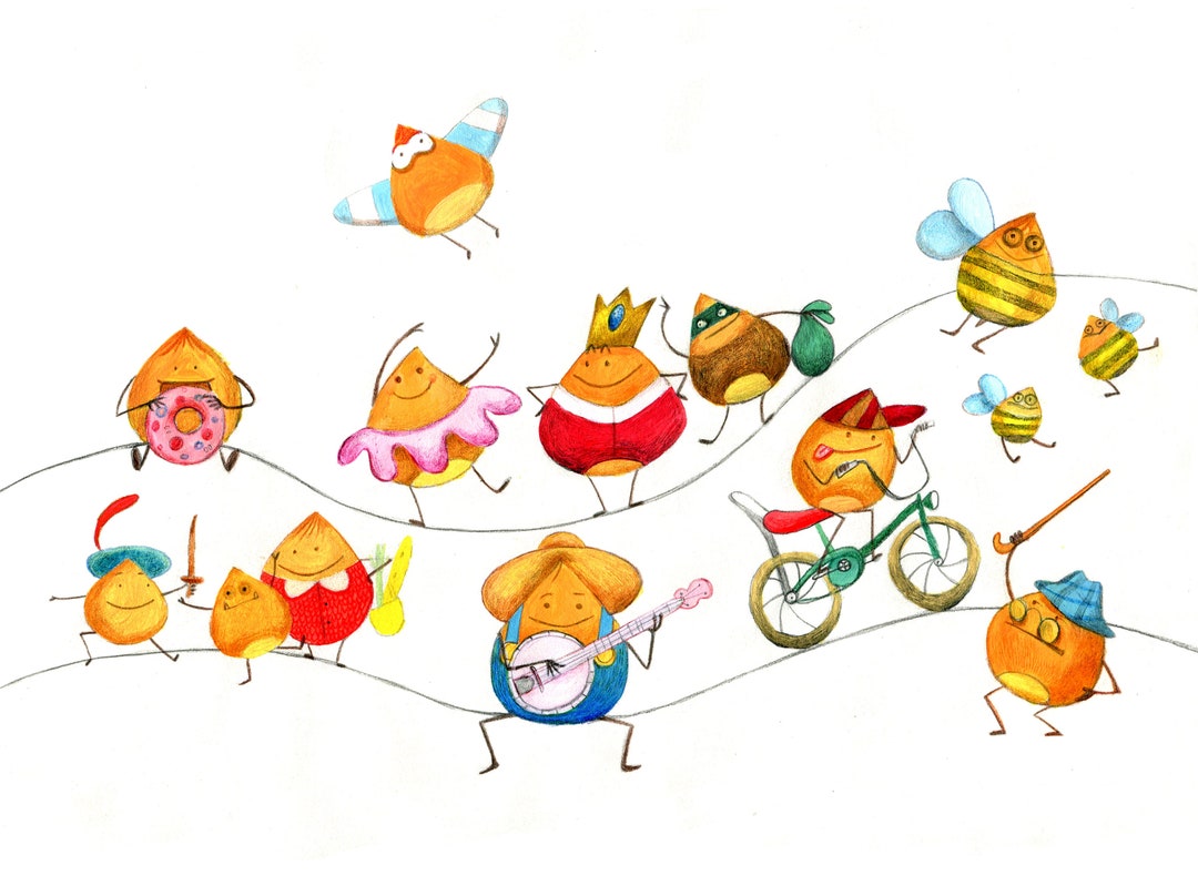 Printable Village Poster Children's Bedroom Print Living - Etsy