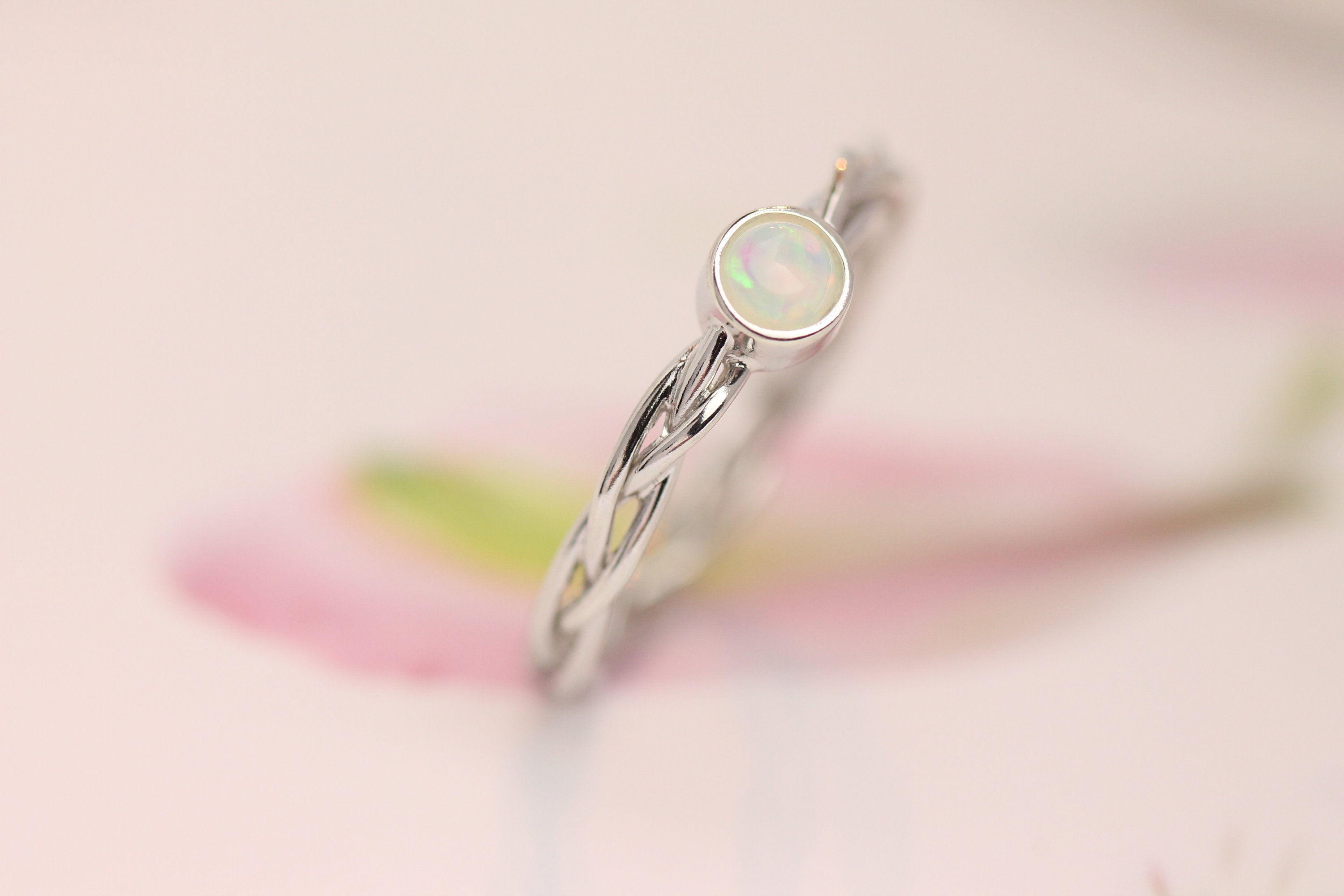 Opal ring. Opal engagement ring. Opal twist ring. Available in | Etsy