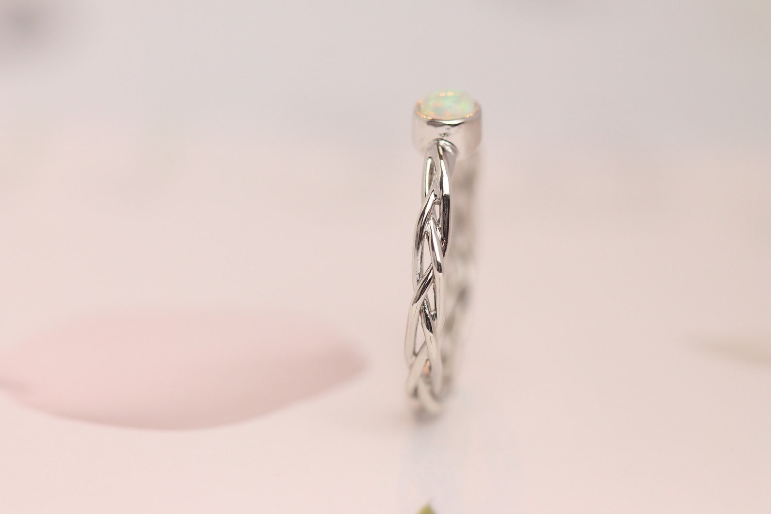 Opal Ring. Opal Engagement Ring. Opal Twist Ring. Available in 9K, 14K ...