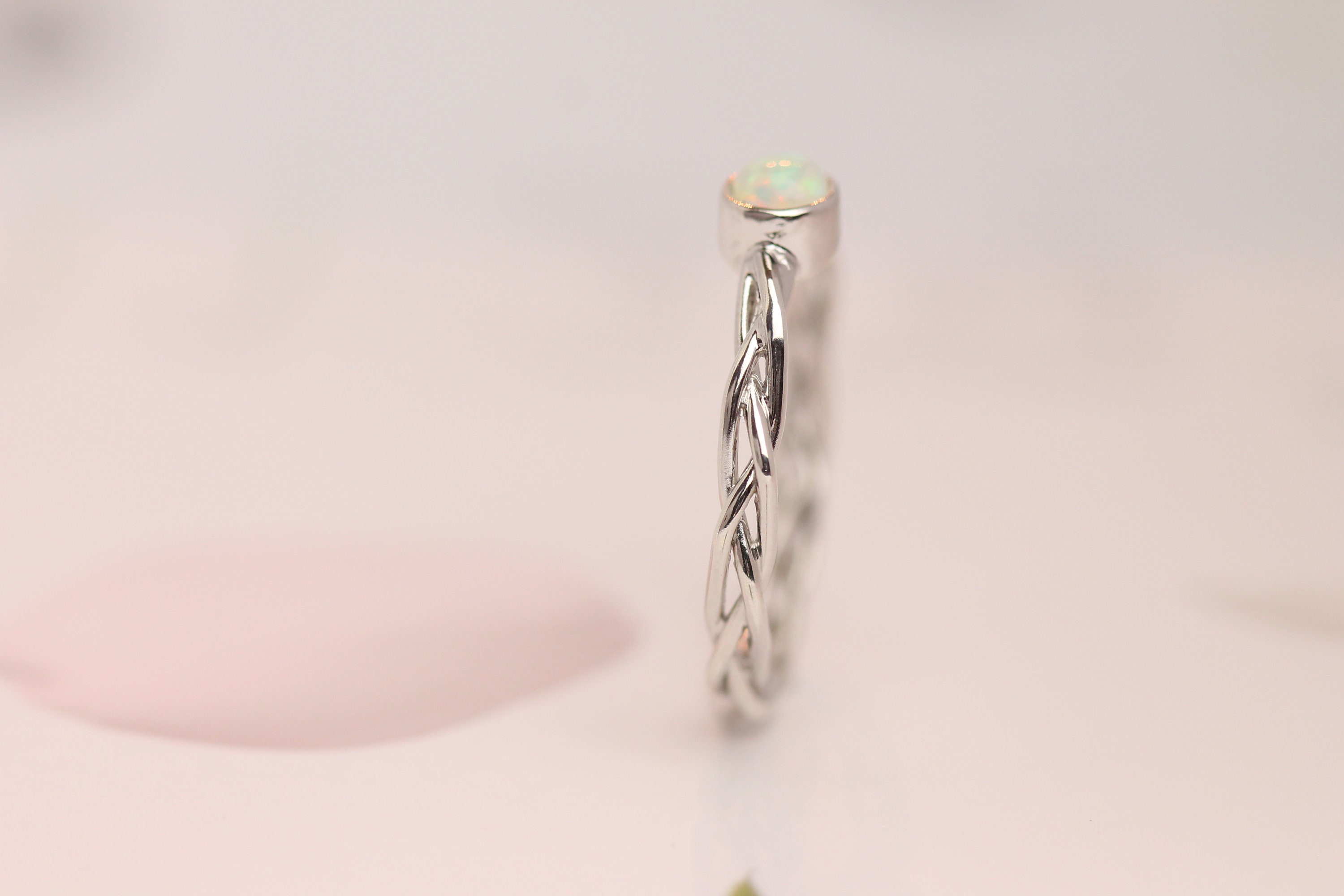 Opal ring. Opal engagement ring. Opal twist ring. Available in | Etsy