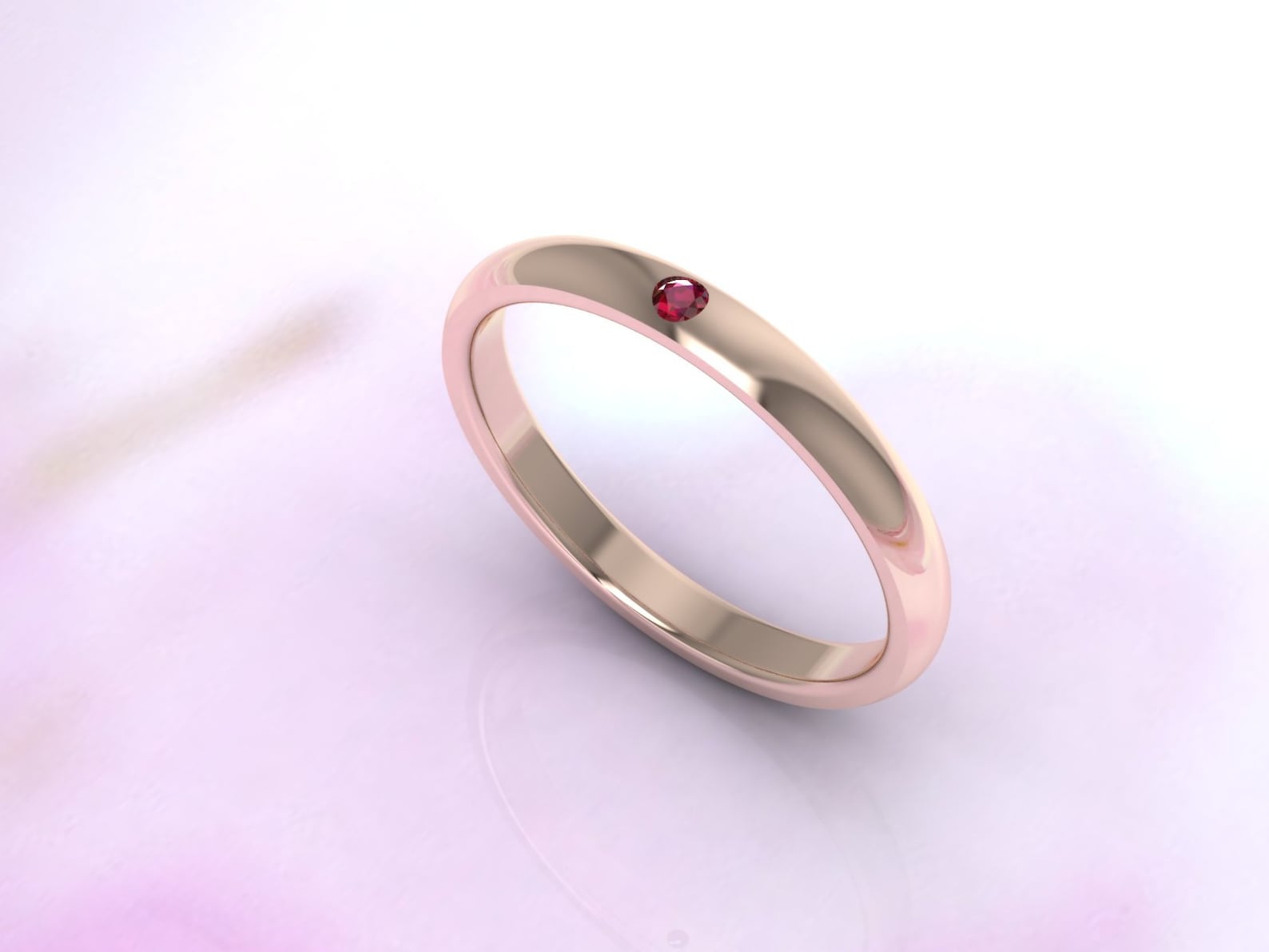 Ruby Wedding Band. Gold Wedding Ring. Dainty Ruby Ring. - Etsy