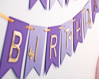 Lavender Birthday Banner | Etsy