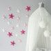 Twinkle Twinkle Little Star 3d Paper Stars Light Pink White - Etsy