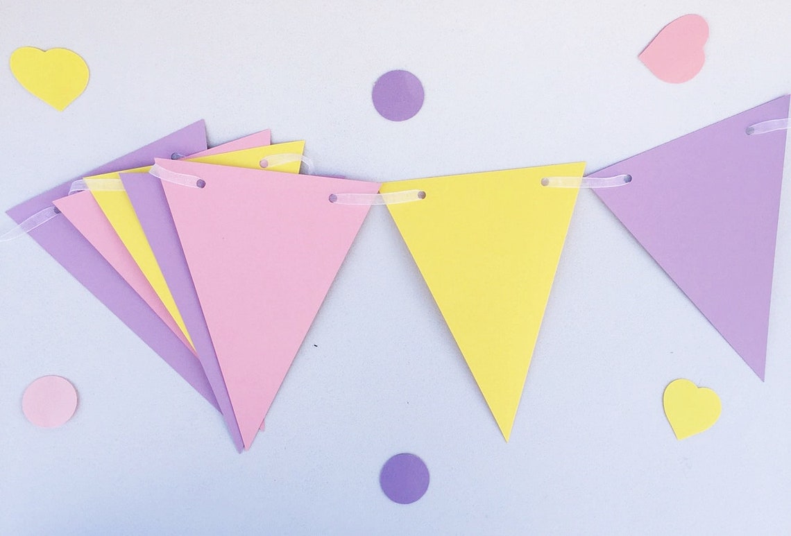 Paper unicorn bunting Triangle Penant Party Banner Unicorn | Etsy