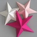 Twinkle Twinkle Little Star 3d Paper Stars Light Pink White - Etsy