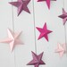 Paper Stars Pink Glitter Wall Hanging Twinkle Little Star - Etsy