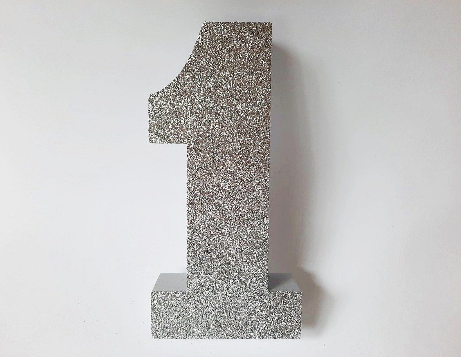 Number 1 Photo Prop First Birthday Number One Silver - Etsy