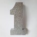 Number 1 Photo Prop, First Birthday, Number One, Silver Glitter Number ...