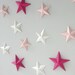 Twinkle Twinkle Little Star 3d Paper Stars Light Pink White - Etsy