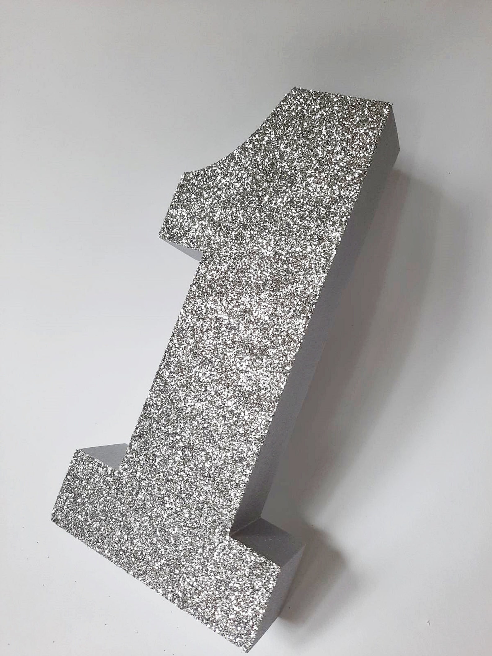 Number 1 Photo Prop First Birthday Number One Silver - Etsy