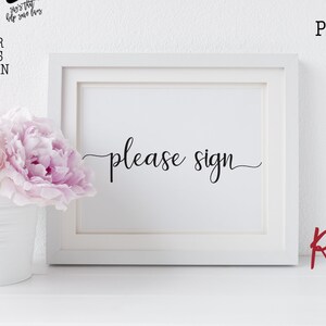 Please Sign Printable Please Sign Sign Guestbook Sign - Etsy
