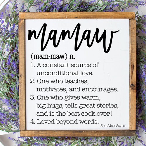 Mamaw Definition Mamaw Svg Grandma Definition Mother's | Etsy