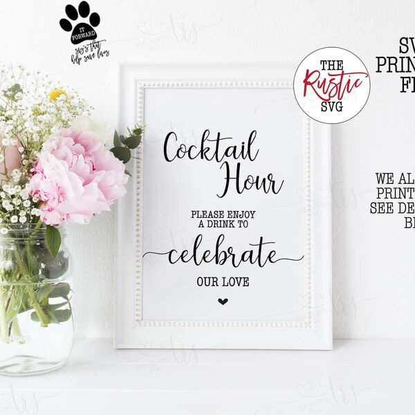 Cocktail Hour Sign - Etsy