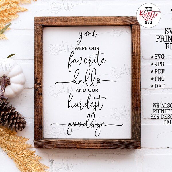 Hardest Goodbye - Etsy