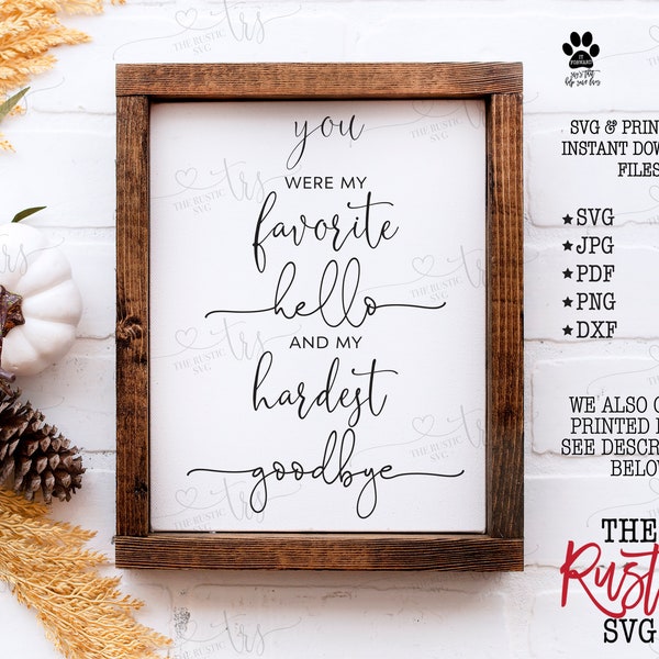 Hardest Goodbye - Etsy