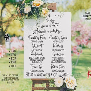 Printable Wedding Program Sign, Wedding Program Sign, Personalized ...