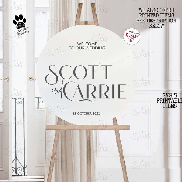 Round Wedding Sign - Etsy