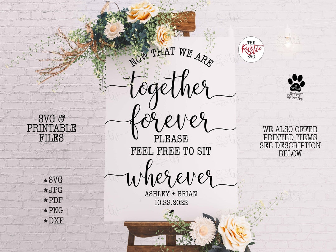 No Seating Chart Svg, Pick A Seat Not A Side, Printable Seating Chart ...