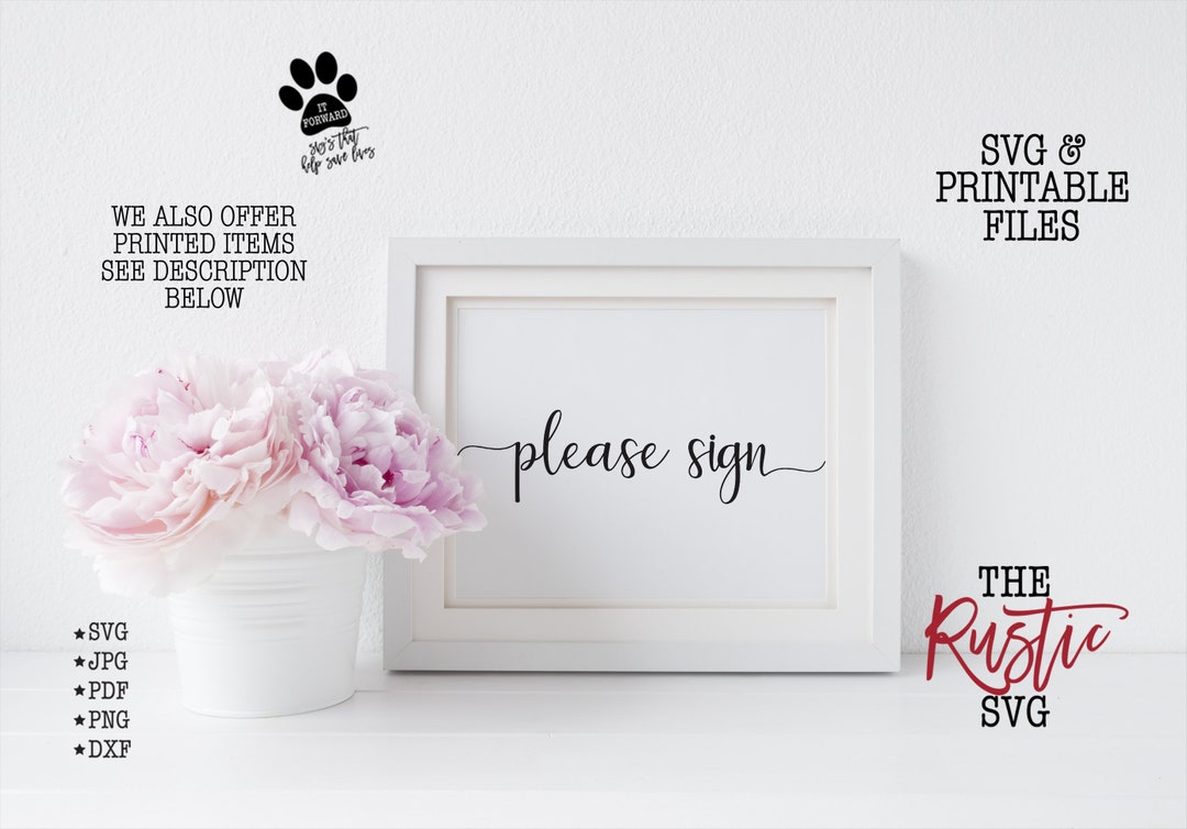 Please Sign Printable Please Sign Sign Guestbook Sign - Etsy