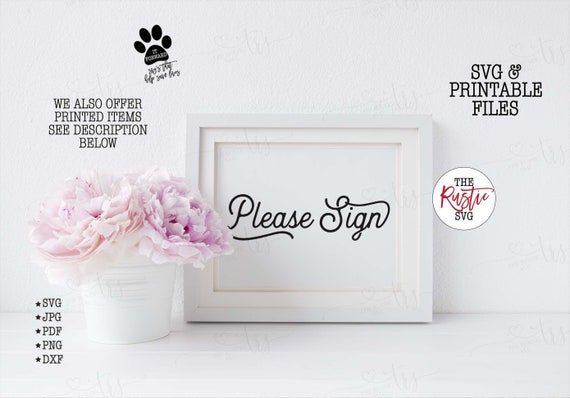 Please Sign Printable Please Sign Sign Guestbook Sign - Etsy