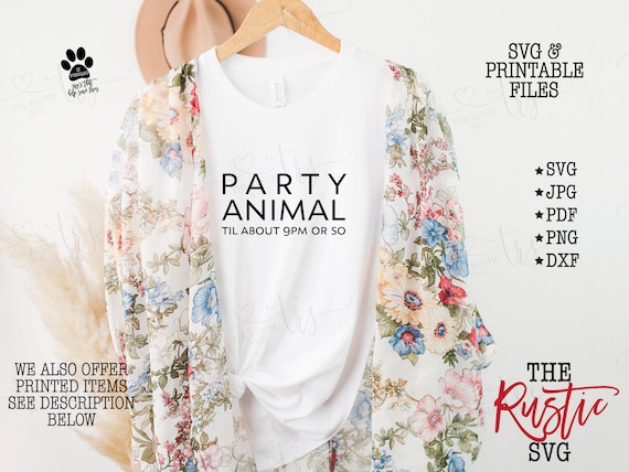 Party Animal Party Animal Shirt Party Animal Svg Funny Mom | Etsy