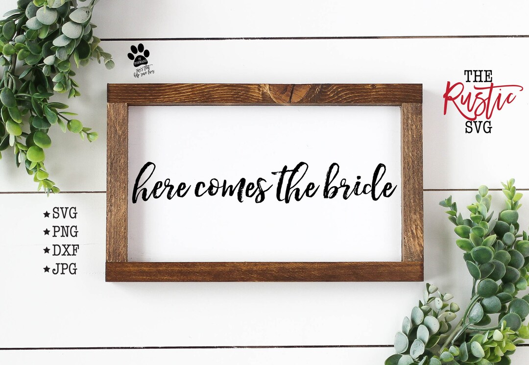 Here Comes the Bride Printable Wedding Sign Bride Sign - Etsy